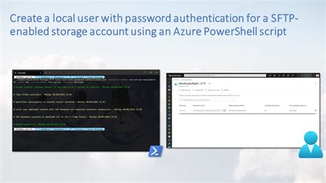 create a local user with password authentication for a sftp enabled storage account using an
