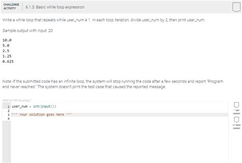 Solved Challenge Activity Basic While Loop Expression Chegg