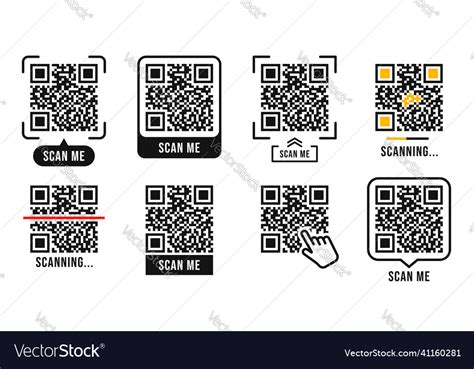 Qr Code Quick Response Templates Royalty Free Vector Image