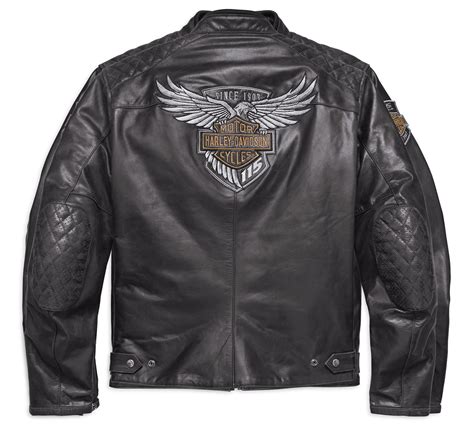 98006 18EM Harley Davidson Leather Jacket 115th Anniversary Eagle CE At