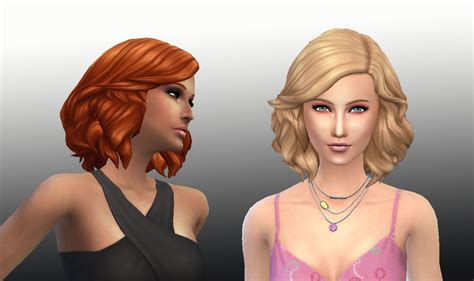 Sssvitlans Sims Hair Soft Wavy Hair Curly Hair Styles