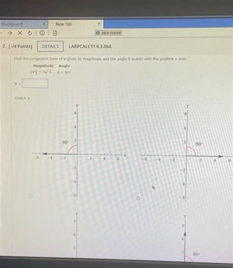 solved find the component form of v given its magnitude and