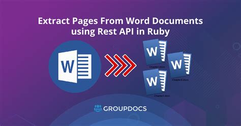 extract pages from word documents using rest api in ruby