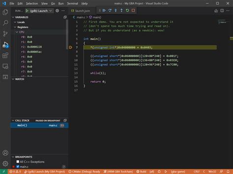 Debugging With VSCode GBA Tutorial