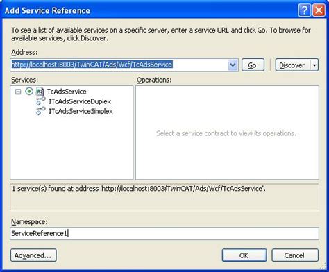 Create A WCF Service Reference In Visual Studio
