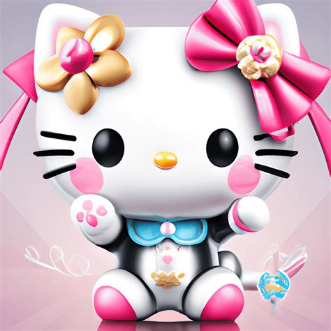 Hello Kitty Kawaii Chibi Hyper Realistic Intricate Detail Graphic · Creative Fabrica
