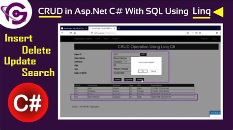 complete crud operation in asp c with sql using linq step by step sql operator sql server