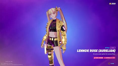 The New Aurelian Style For Lennox Rose Fortnite Season 4 Youtube