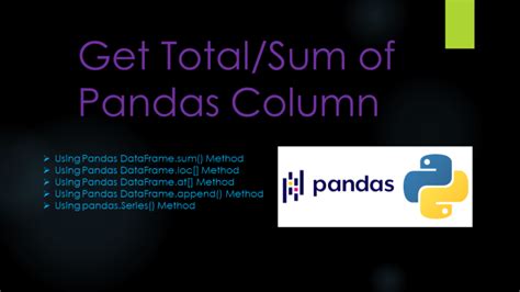 Pandas Get Total Sum Of Columns Spark By Examples