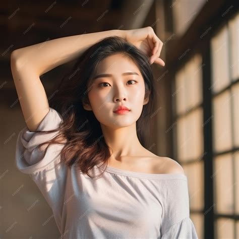 Premium Photo Asian Woman With A Beautiful Face And Perfect Clean Fresh Skin Cute Female Model