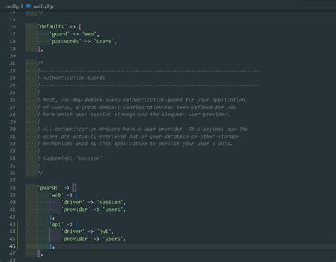 php the given role or permission should use guard `` instead of `web` laravel stack overflow