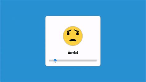 demo emoji mood slider with html css and javascript