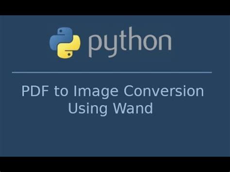 How To Convert PDF To Image In Python Using Wand YouTube