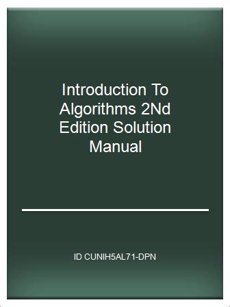 Open P D F Introduction To Algorithms 2Nd Edition Solution Manual