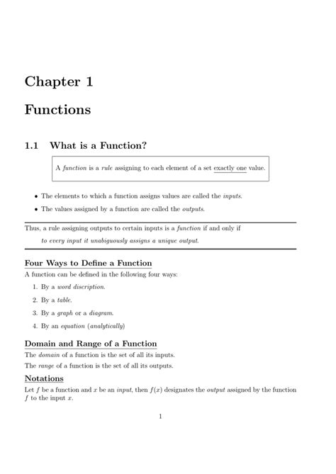 chapter 1 functions 1 1 what is a function
