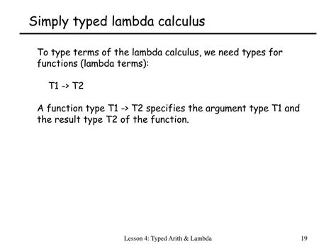 ppt lesson 4 typed arithmetic typed lambda calculus powerpoint presentation id 1753943