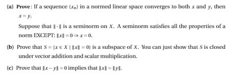 solved a prove if a sequence xn in a normed linear