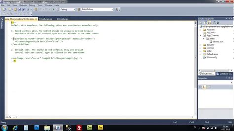 Asp Net Themes Skins Ve Stylesheet Video YouTube