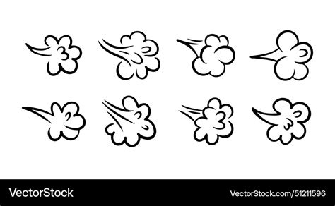 Comic Fart Cloud Bad Stink Balloon Smoke Gas Vector Image