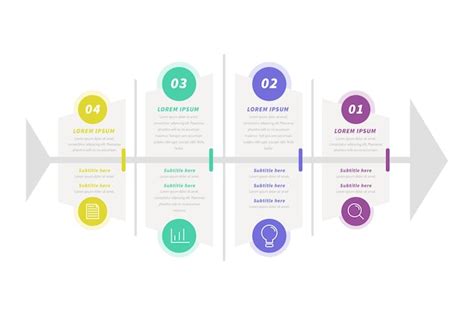 Free Vector Fishbone Infographic Template