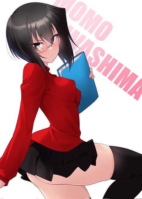 The Big Imageboard Tbib 1girl Ass Black Hair Black Skirt Black Thighhighs Breasts Brown Eyes