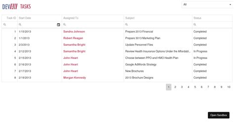 Filtering API DevExtreme Data Grid Codesandbox