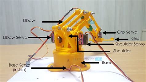 diy arduino and bluetooth controlled robotic arm project with circuit diagram and output arduino