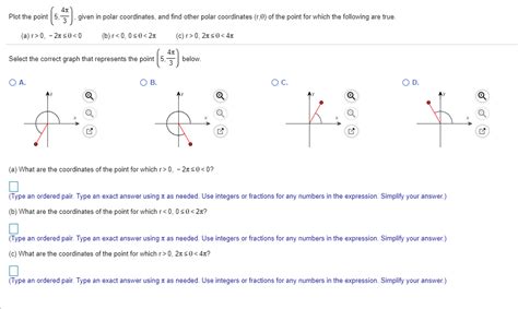 solved plot the point ケ given in polar coord 3 given in
