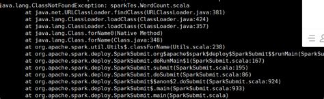 Apache Spark Scala Submit Java Lang ClassNotFoundException Stack