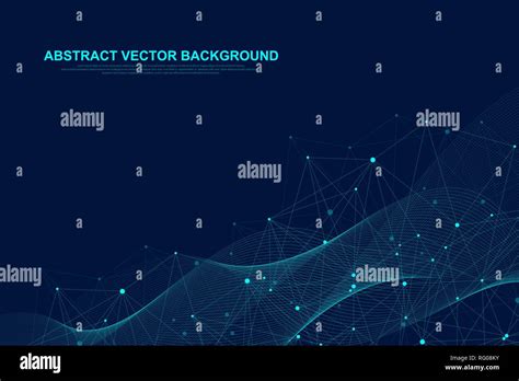 Abstract Polygonal Background With Connected Lines And Dots