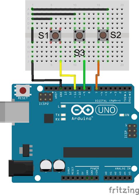 Przerwania PCINT w Arduino przykład klawiatura Arduinowo pl