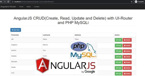 angularjs crud create read update and delete with ui router and php mysqli tutorial101