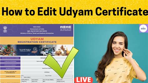 How To Edit Udyam Certificate Details Online Update Udyam Registration