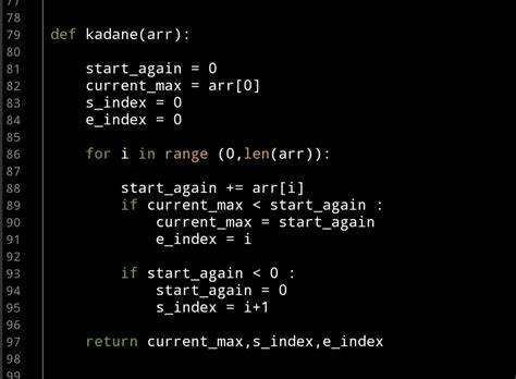python kadane s algorithm ali s photography space