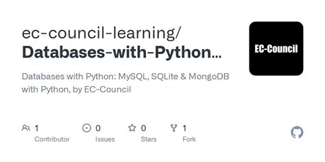 GitHub Ec Council Learning Databases With Python MySQL SQLite MongoDB
