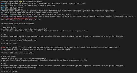 android react native please remove usages of `jcenter ` maven repository from your build
