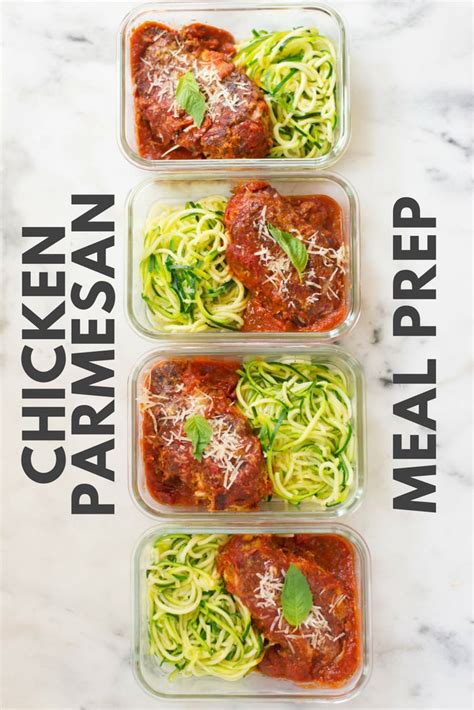 Healthy Chicken Parmesan Meal Prep Under 350 Calories • A Sweet Pea Chef