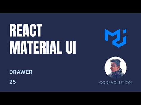 React Material UI Tutorial 25 Drawer YouTube