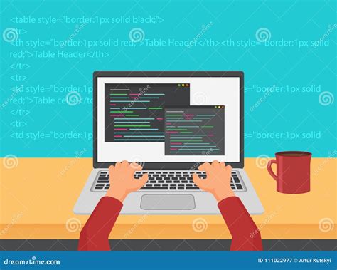 vector programming coding and web development code concept stock vector illustration of