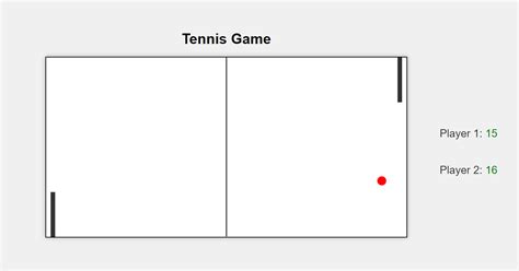 tennis game using htmlandcss in vanillajs with source code sourcecodester