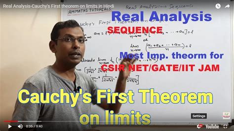 cauchy first theorem on limits in hindi introduction of sequence cauchy 1st theorem of