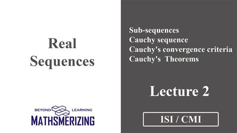 real sequences part 2 sub sequences cauchy sequence cauchy s convergence criteria