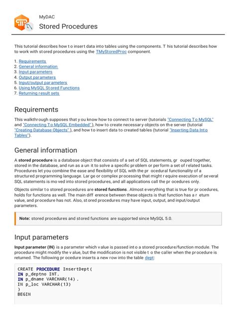 01 stored procedures pdf subroutine parameter computer programming
