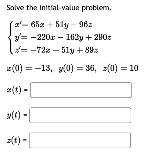 solved solve the initial value problem