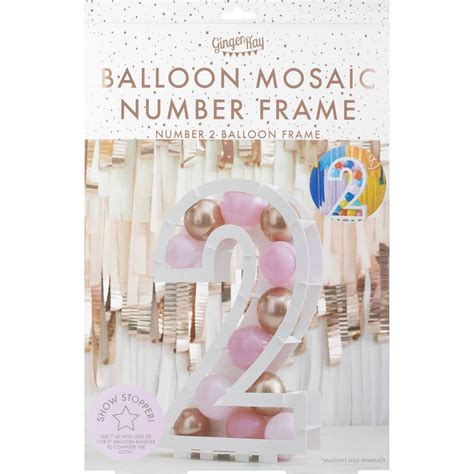 Ginger Ray Balloon Mosaic Number Frame 2 Hobbycraft