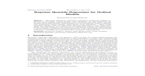 bayesian quantile regression for ordinal models [pdf document]