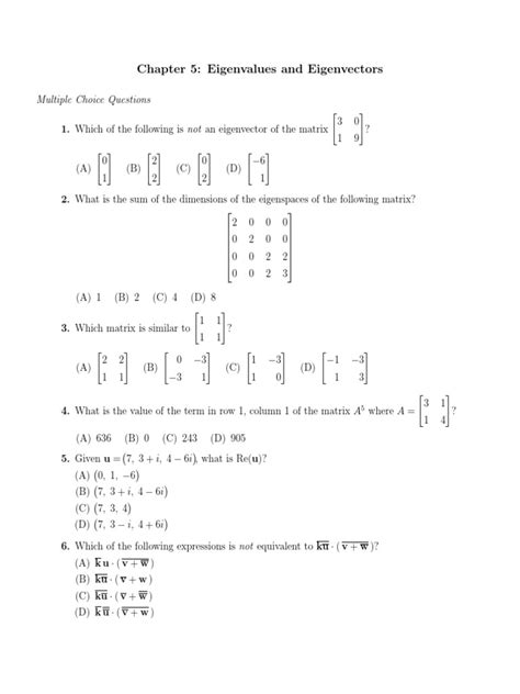 ch 05 pdf eigenvalues and eigenvectors mathematical relations