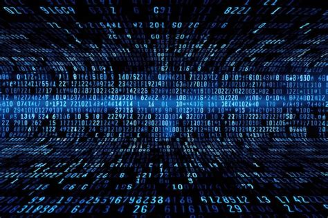 Premium AI Image Digital Binary Data Streaming Binary Code Background