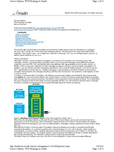 wcf bindings in depth pdf windows communication foundation soap