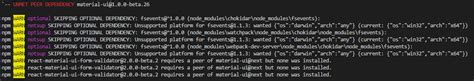 unmet peer dependency error · issue 49 · newoldmax react material ui form validator · github